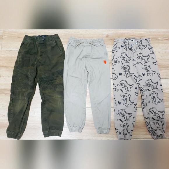 H&M | Bottoms | 3 Pairs Of Boys Pants Trousers Hm Us Assan Dinosaur Camo Pants Zara Gap | Poshmark